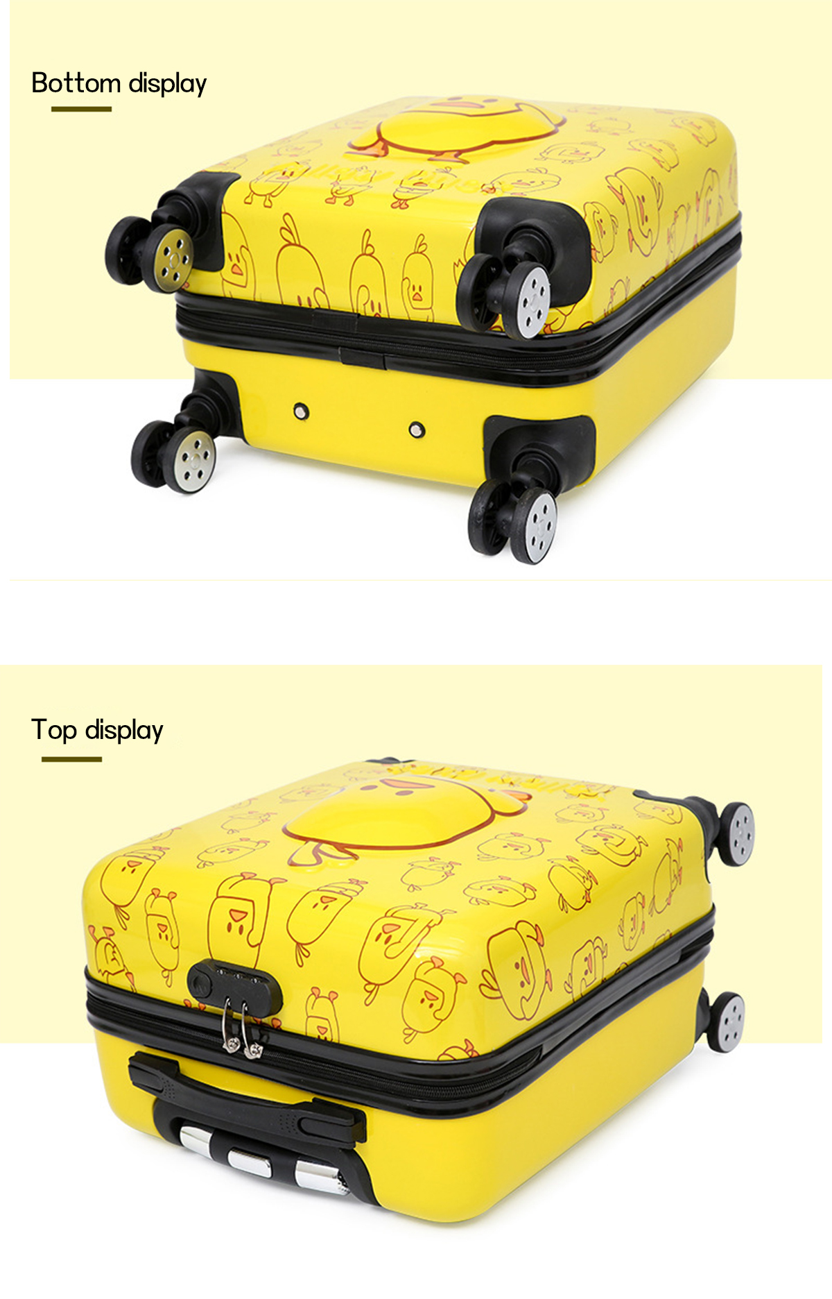 20 "luggage cartoon universal wheel luggage kids travel pull rod box ...