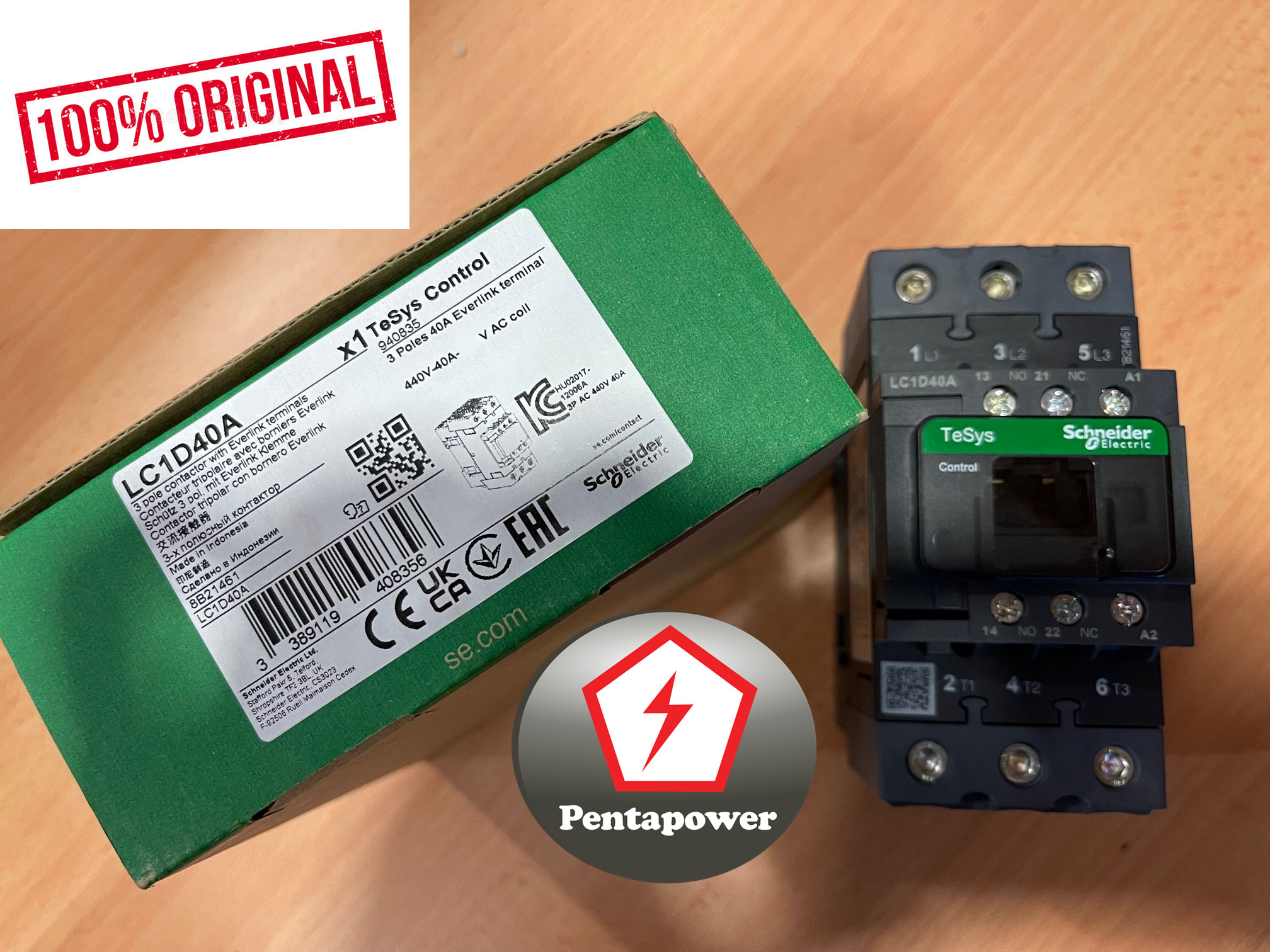 SCHNEIDER LC1D40A CONTACTOR 40AMP 3POLE (AC) LC1D40AE7 LC1D40AF7 ...