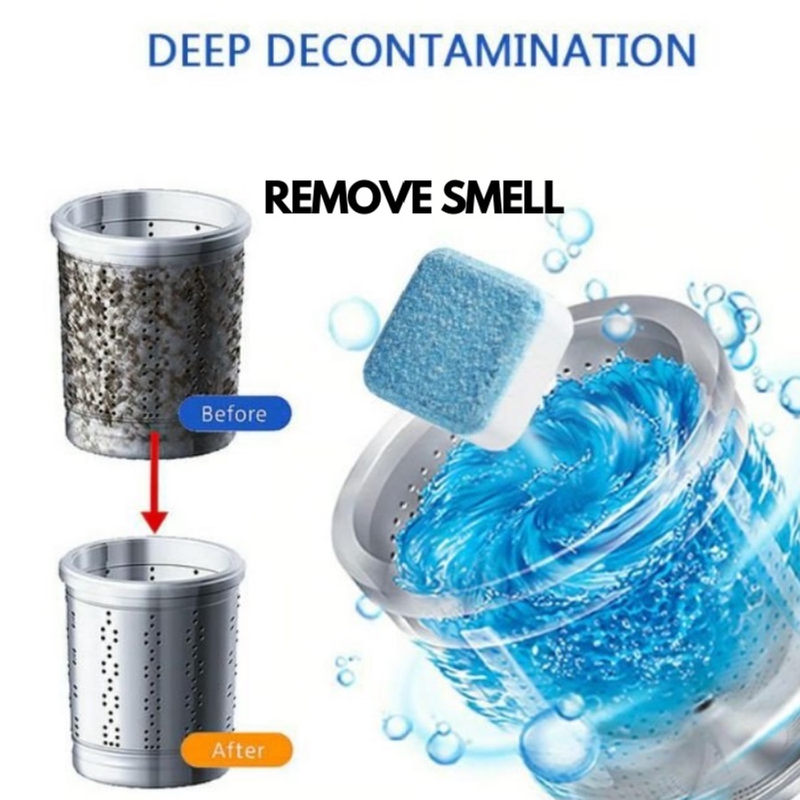 WASHING MACHINE CLEANER CUBE PENCUCI MESIN BASUH 洗衣机泡腾片 DECONTAMINATION ...