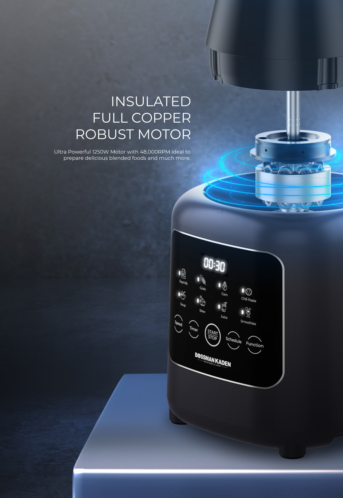 Bossman Kaden High Speed Smart Cooking Blender BK3600 | Shopee Malaysia