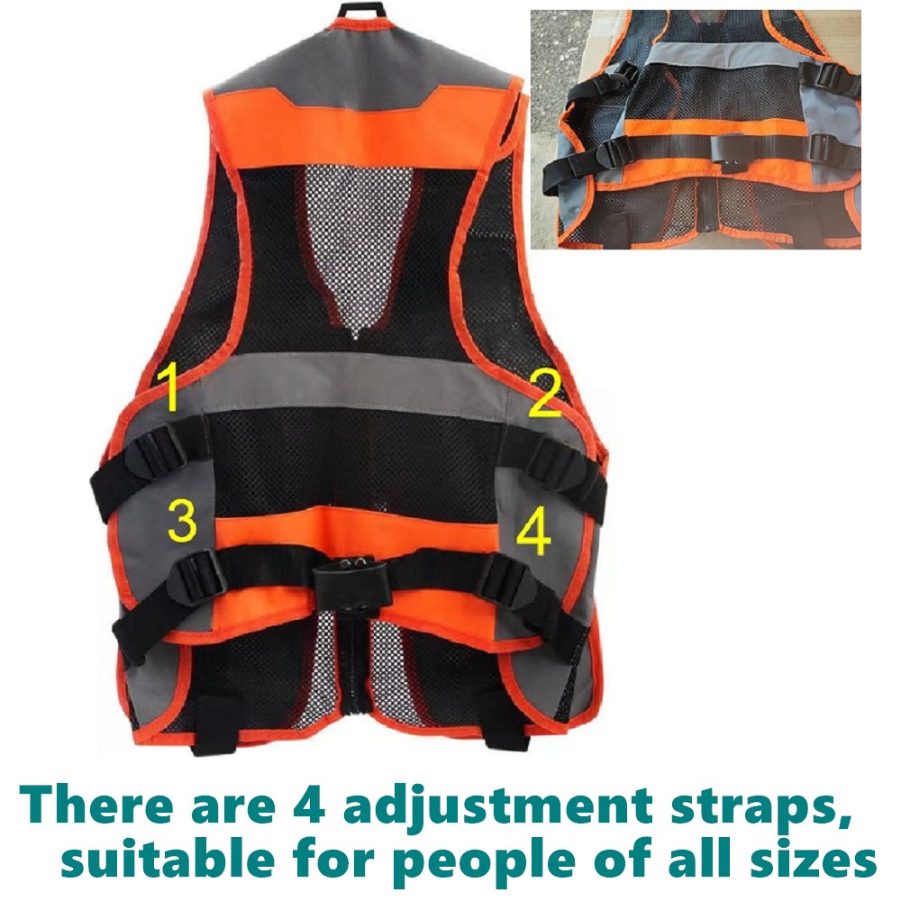 Work Vest Tool Vest Zipper Bag Multi-Pocket Safety Maintenance Kit for ...