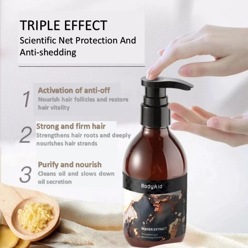 Bodyaid Herbal Gentle Ginger Shampoo Anti-Hair Loss Shampoo Refreshing ...