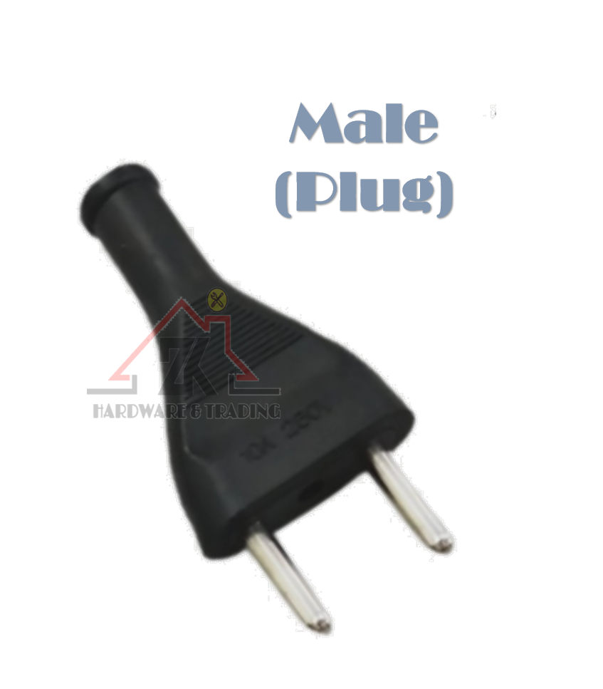 2 Pin Round Plug and Socket Male Plug 2 Pin Female 2 Pin Socket AC Plug ...