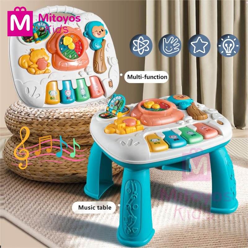 Mitoyos Kids Happy Monkey Music Activity Table Baby Learning ...