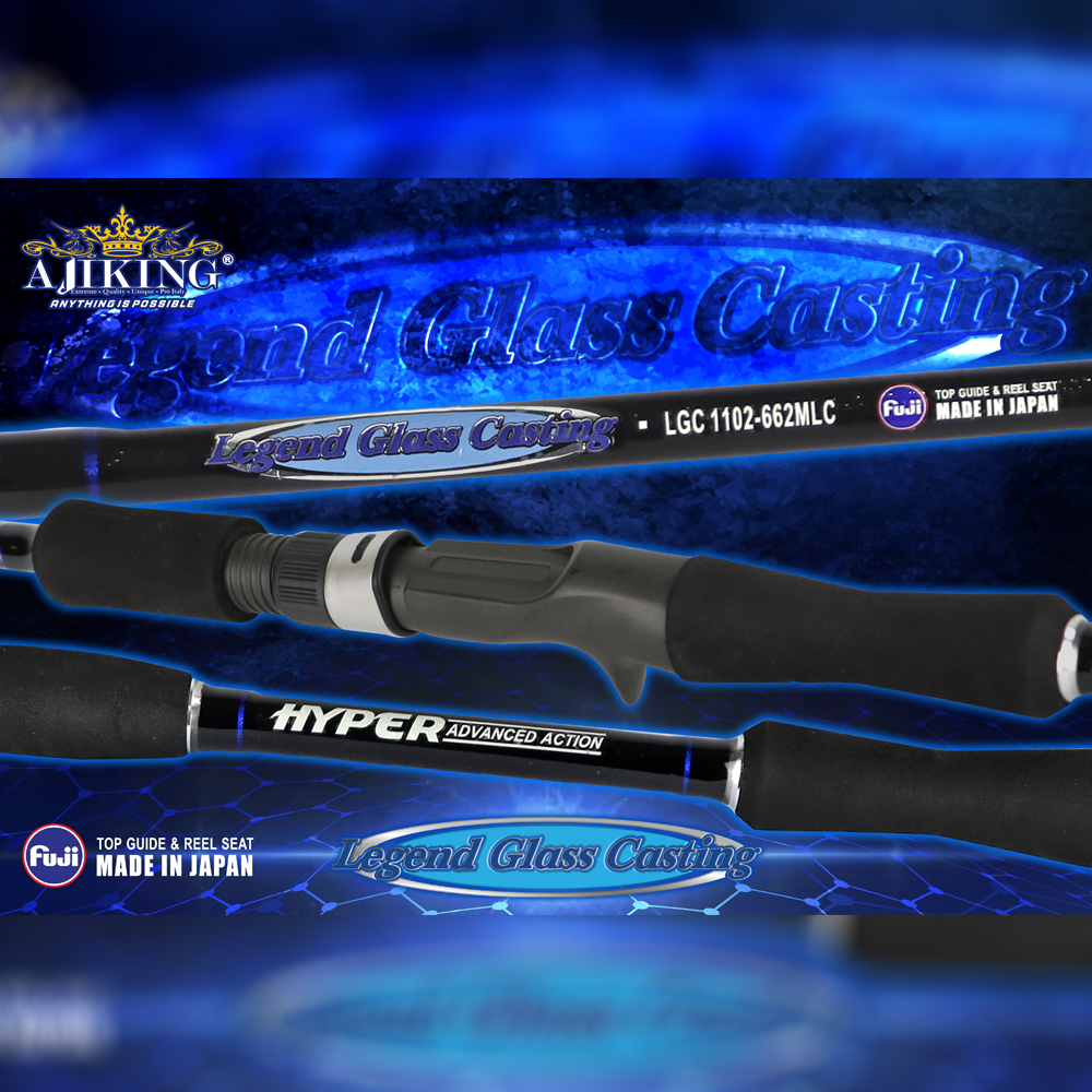 (5'0ft-6'6ft) Ajiking Legend Glass Casting Fishing Rod MaxLoad 3kg-4 ...