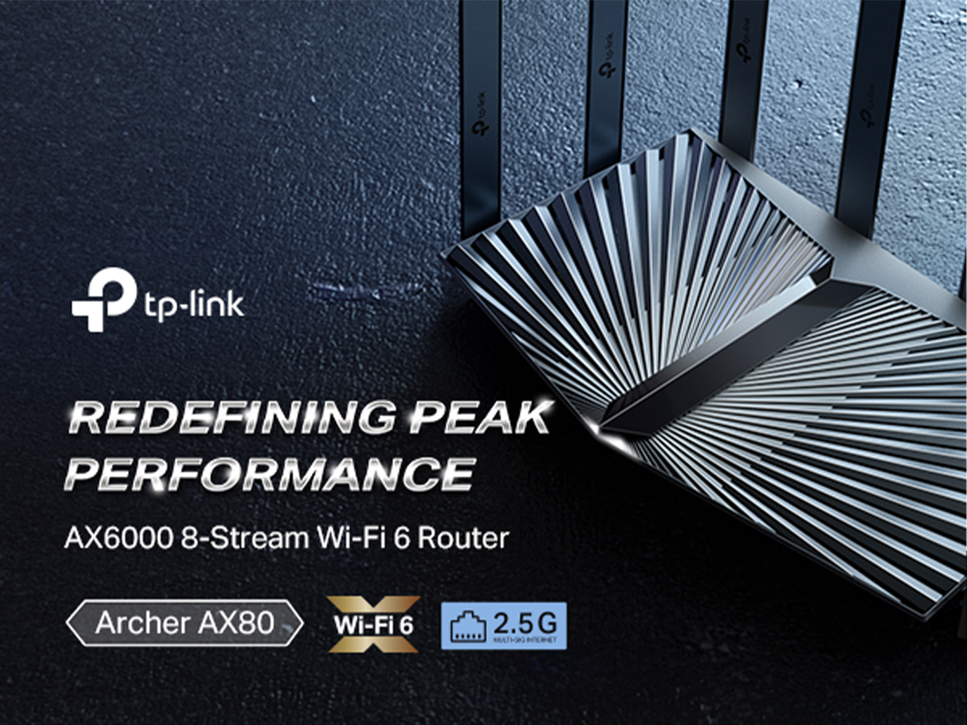 TP-Link Archer [AX80] AX6000 8-Stream WiFi 6 Wireless Router with 2.5G ...