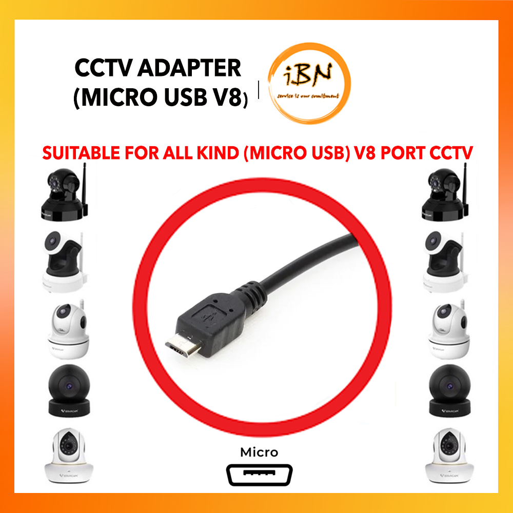 CCTV ADAPTER FOR ALL KIND OF MICRO USB V8 PORT / 5V2A POWER ADAPTER ...