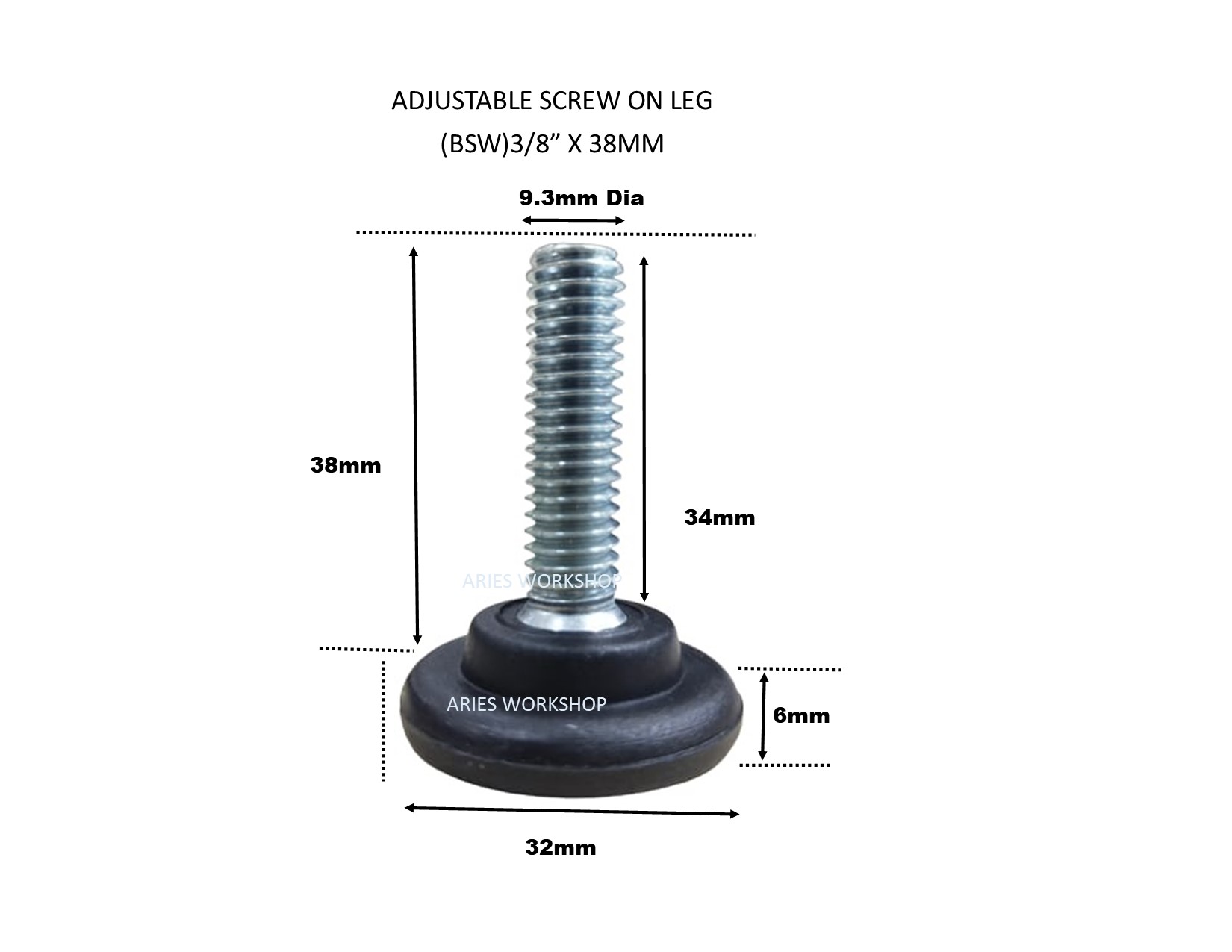 Adjustable Screw On Leg Furniture Adjustable Screw /Skru bawah meja ...