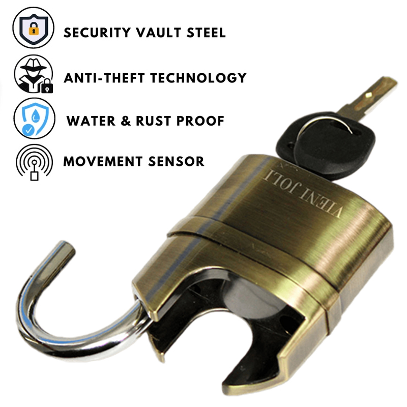 Vieni Joli 65MM Heavy Duty Professional Alarm Padlock Security System ...