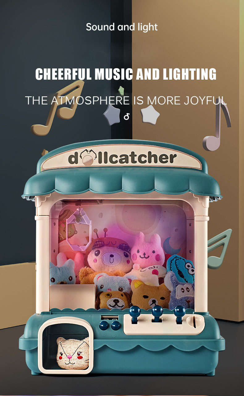 Doll Catch machine Big Size Claw Game Toy Birthday Present for Children ...