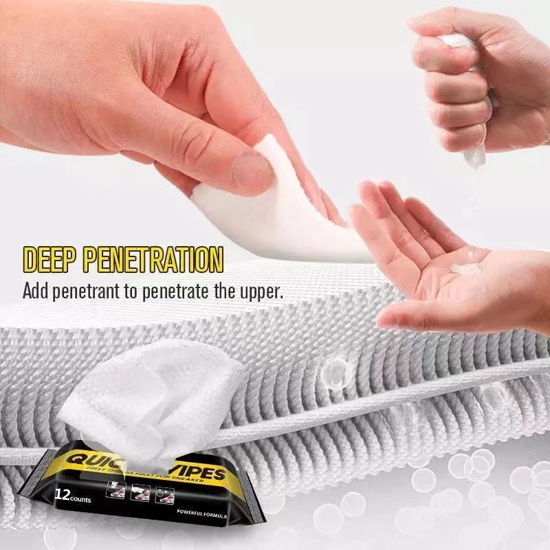 80pcs Shoe Cleaning Disposable Wet Tissue Quick Shine Wipes White Shoes ...