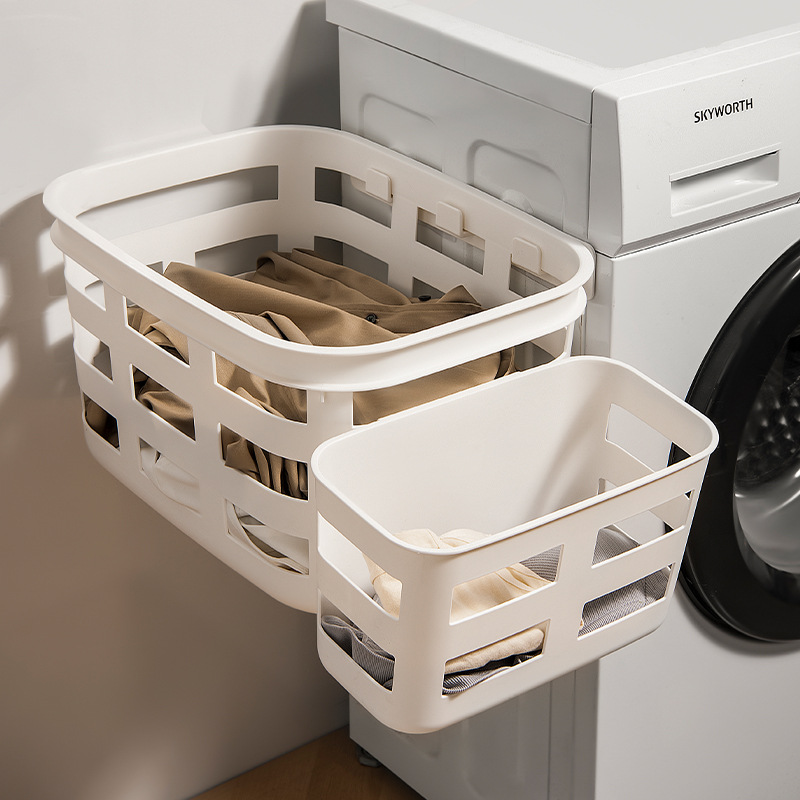 Medium & Big Size Japanese Style Wall Mounted Laundry Basket Save Space ...