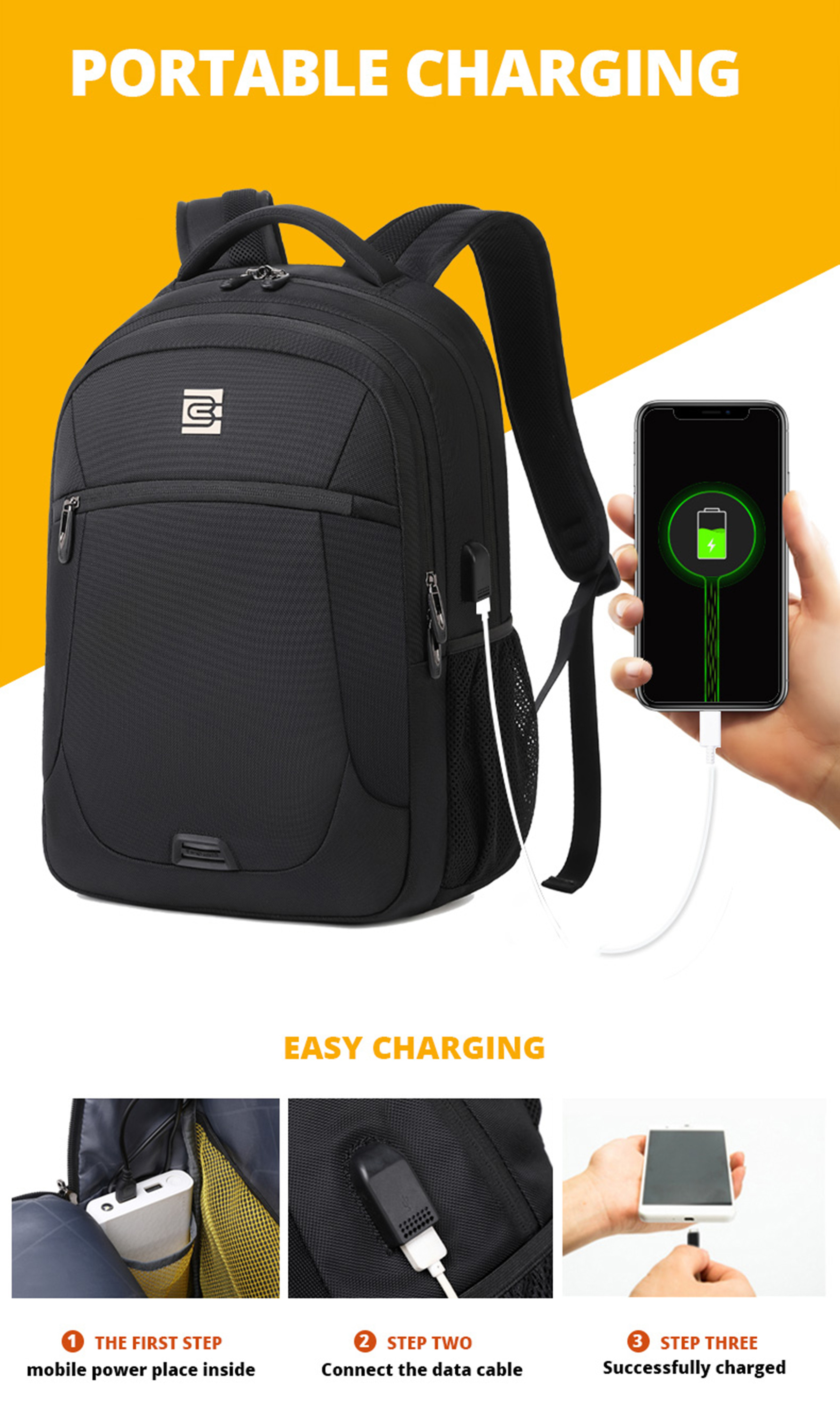 BRUNO CAVALLI Multifunctional Water Resistant Business Laptop Computer ...