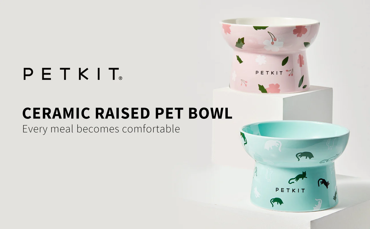 PETKIT Ceramic Raised Pet Food Bowl Water Bowl for Cat and Dog | Shopee ...