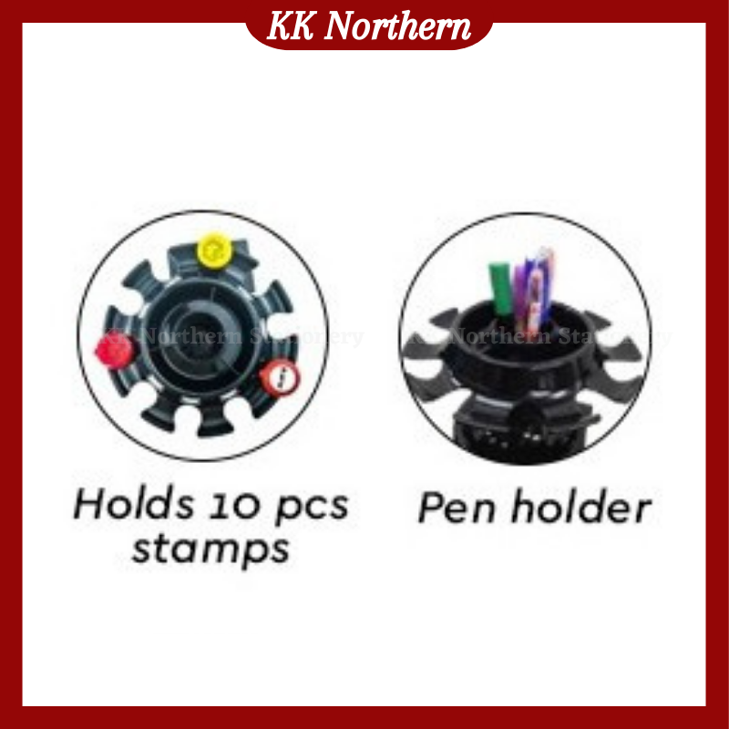 Original Niso Plastic Rubber Stamp Rack 10 Places Stamp Holder 印章架 8240 ...