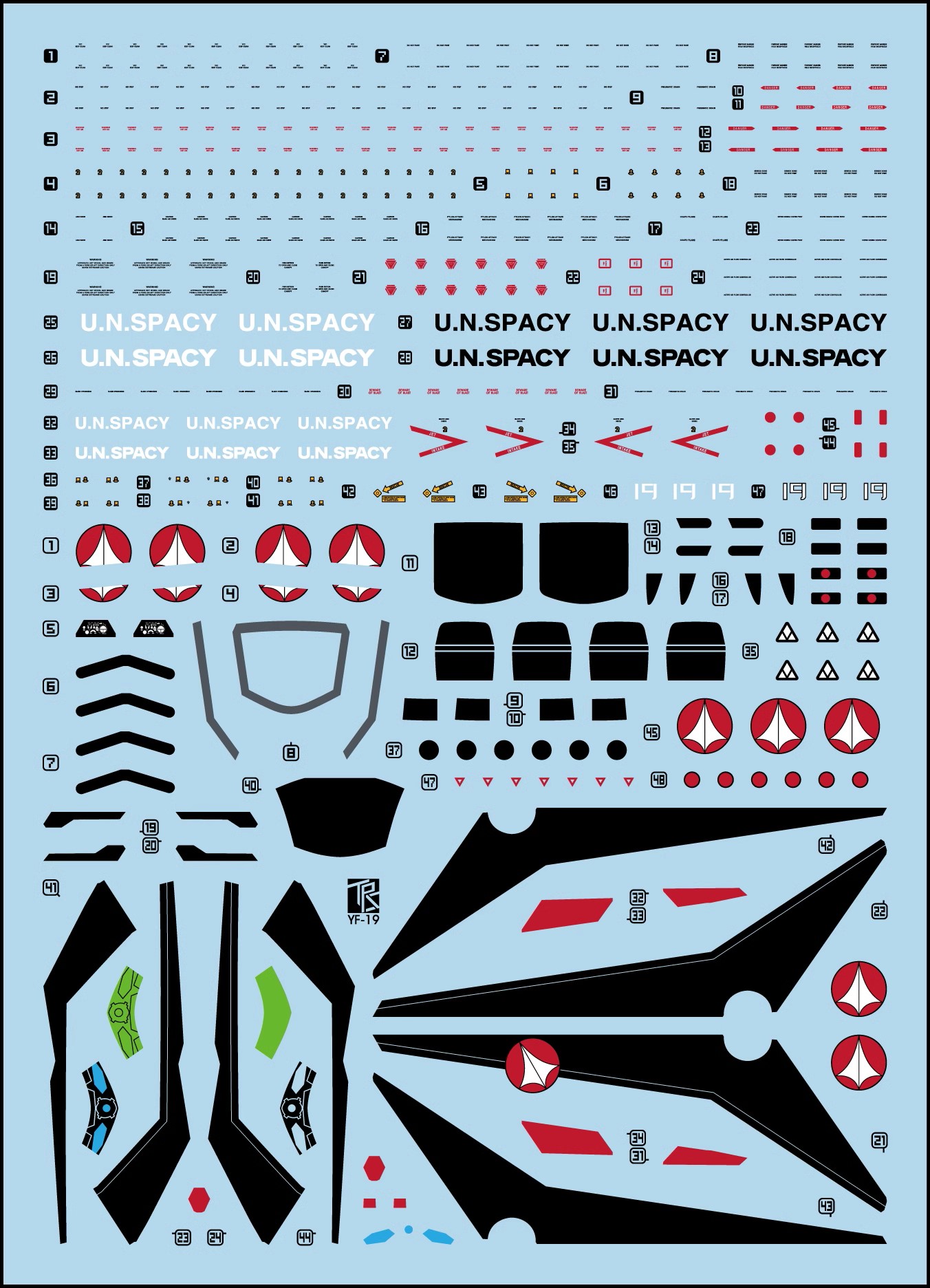 [TRS] TH007 WATER DECAL HG MACROSS YF-19 WATER SLIDE DECAL | Shopee ...