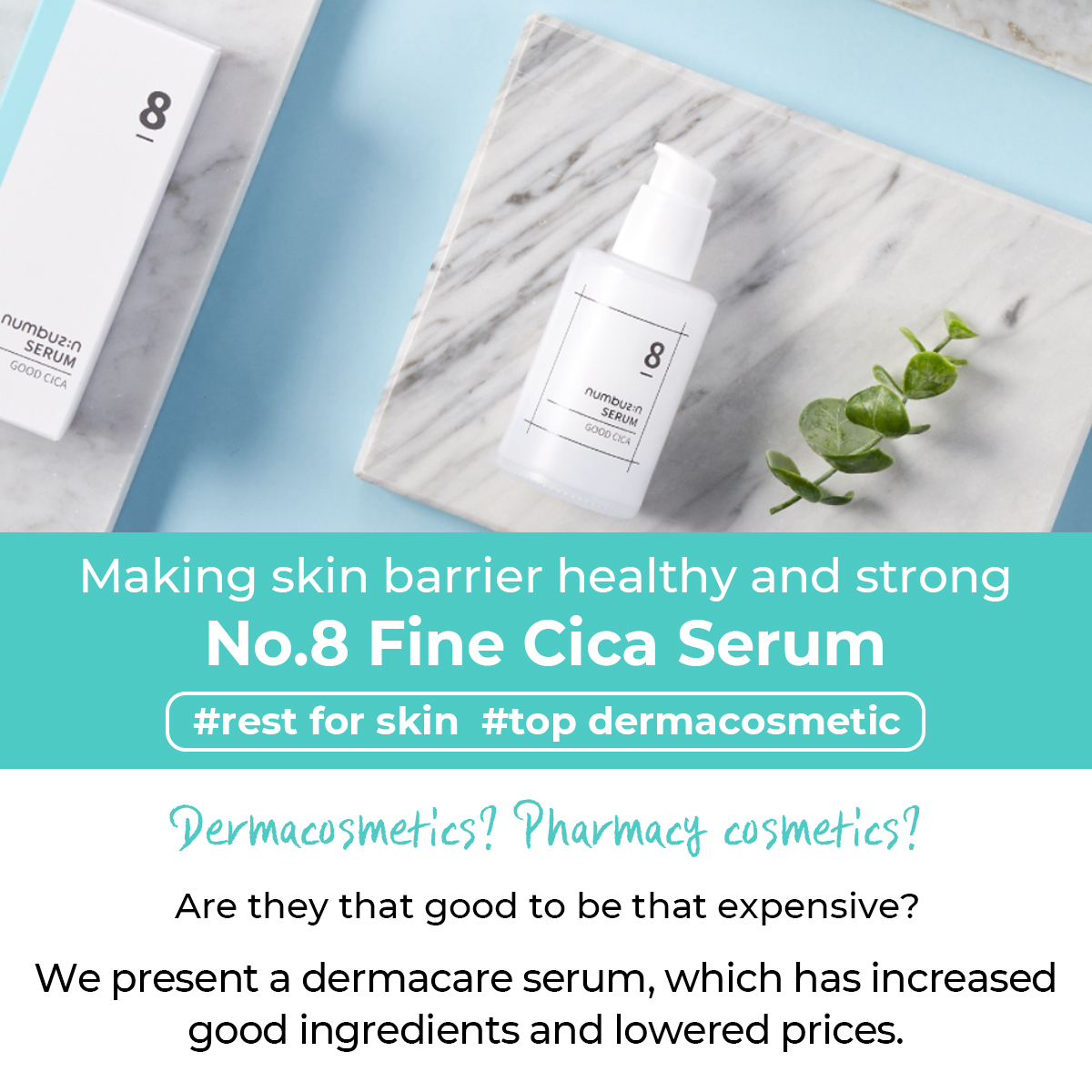numbuzin No.8 Fine Cica Serum (50ml) | Shopee Malaysia