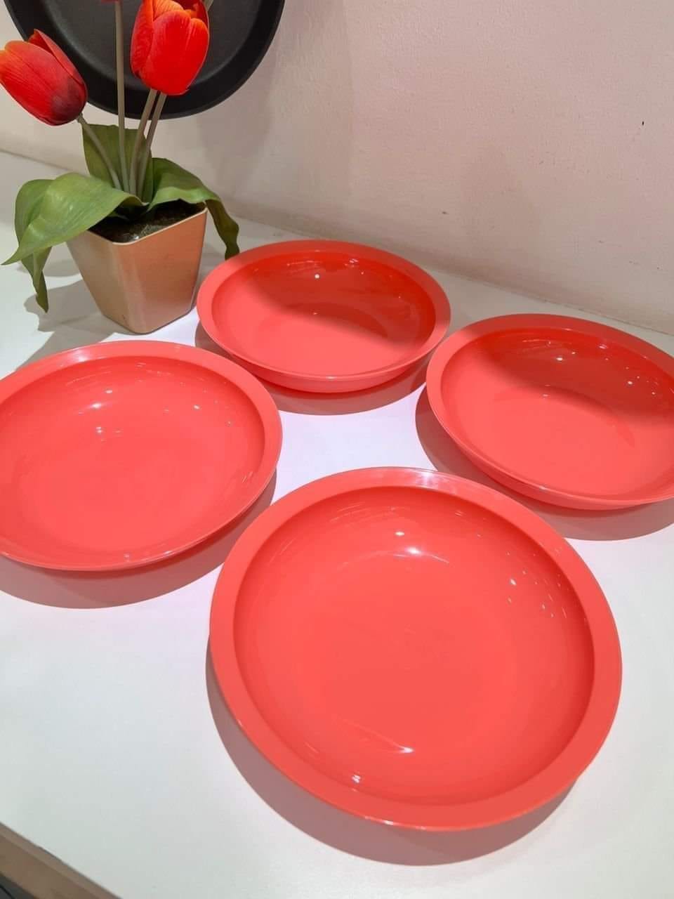 Tupperware Plate O Bowl 700ml/ 400ml Plates Peach bowl peach plate ...