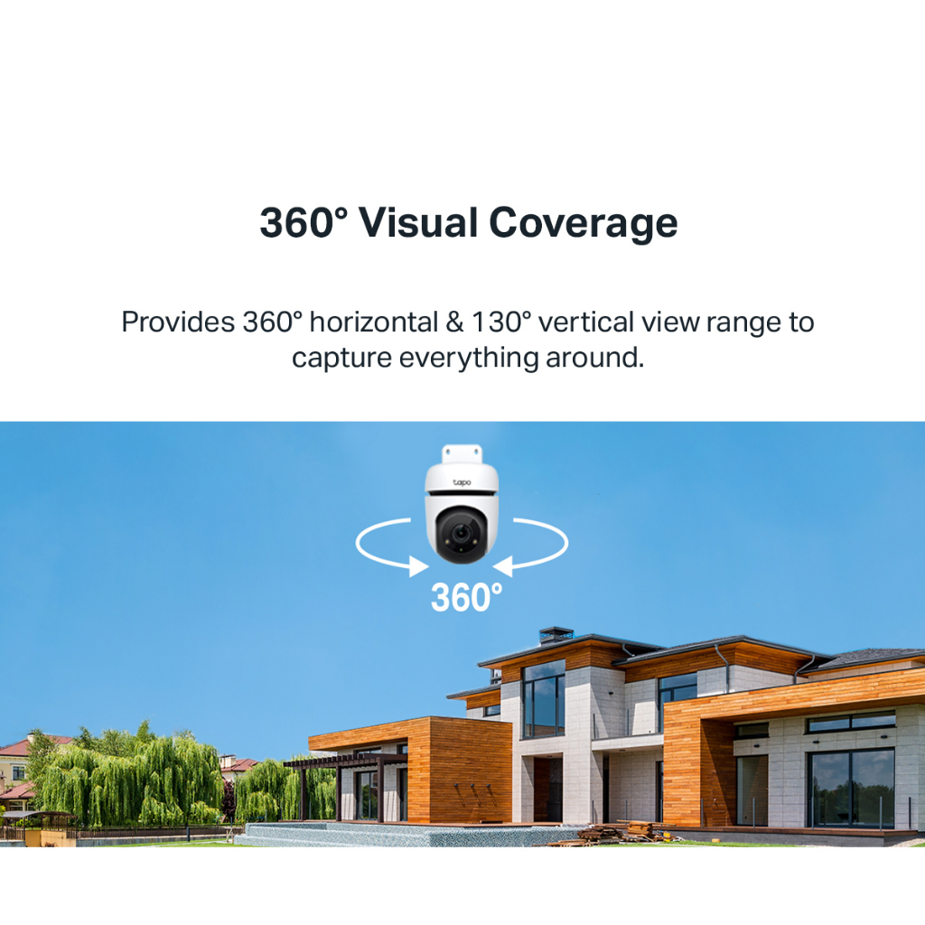 TP-Link Tapo Outdoor 360° Pan/Tilt WiFi Camera Waterproof C530WS/C520WS ...