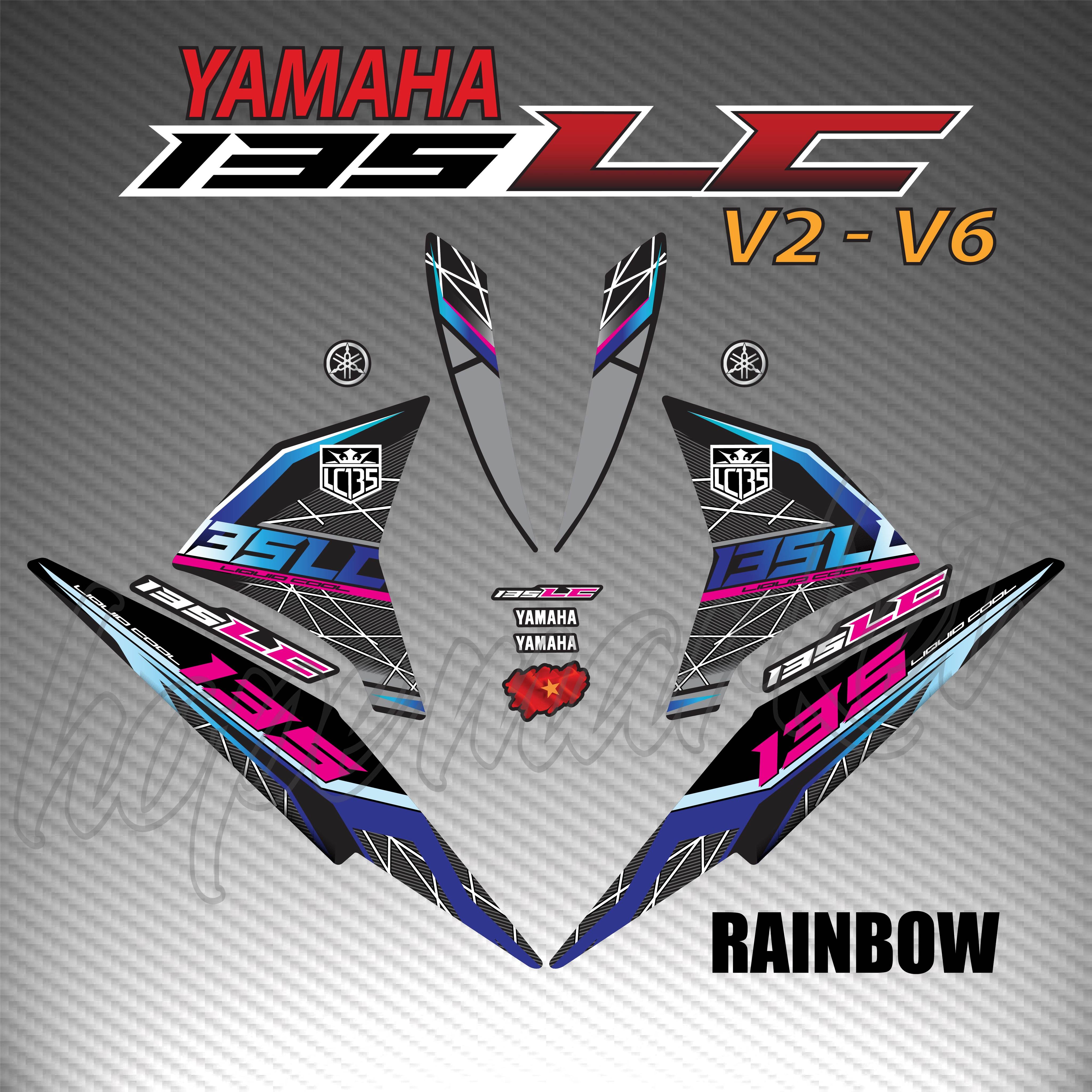 STRIPE MOTOR YAMAHA LC135 V2 V3 V4 V5 V6 V7 CUSTOM VIETNAM (55) BODY ...