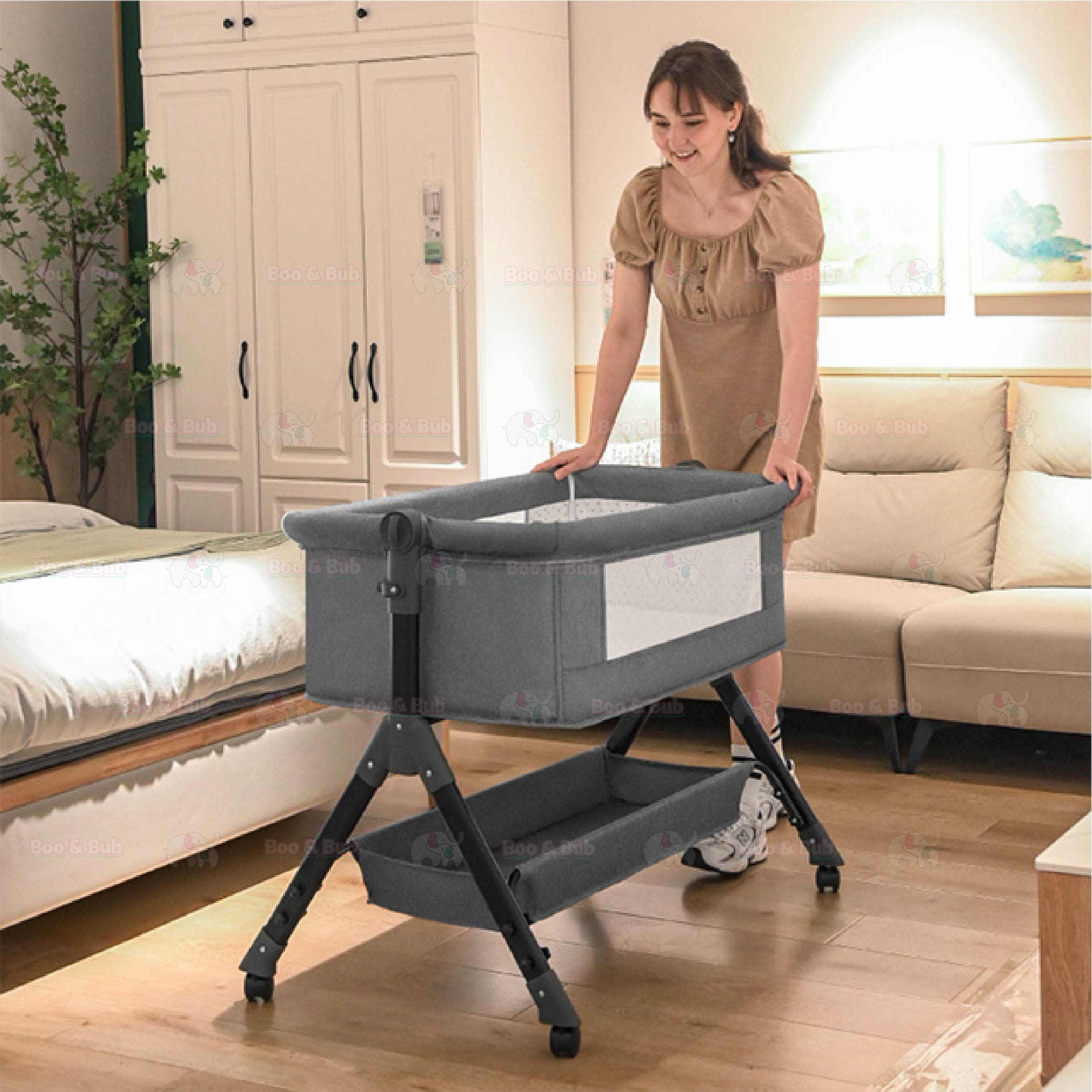 Boo&Bub Newborn Baby Crib Multifunction Portable Baby Cot baby Bed ...