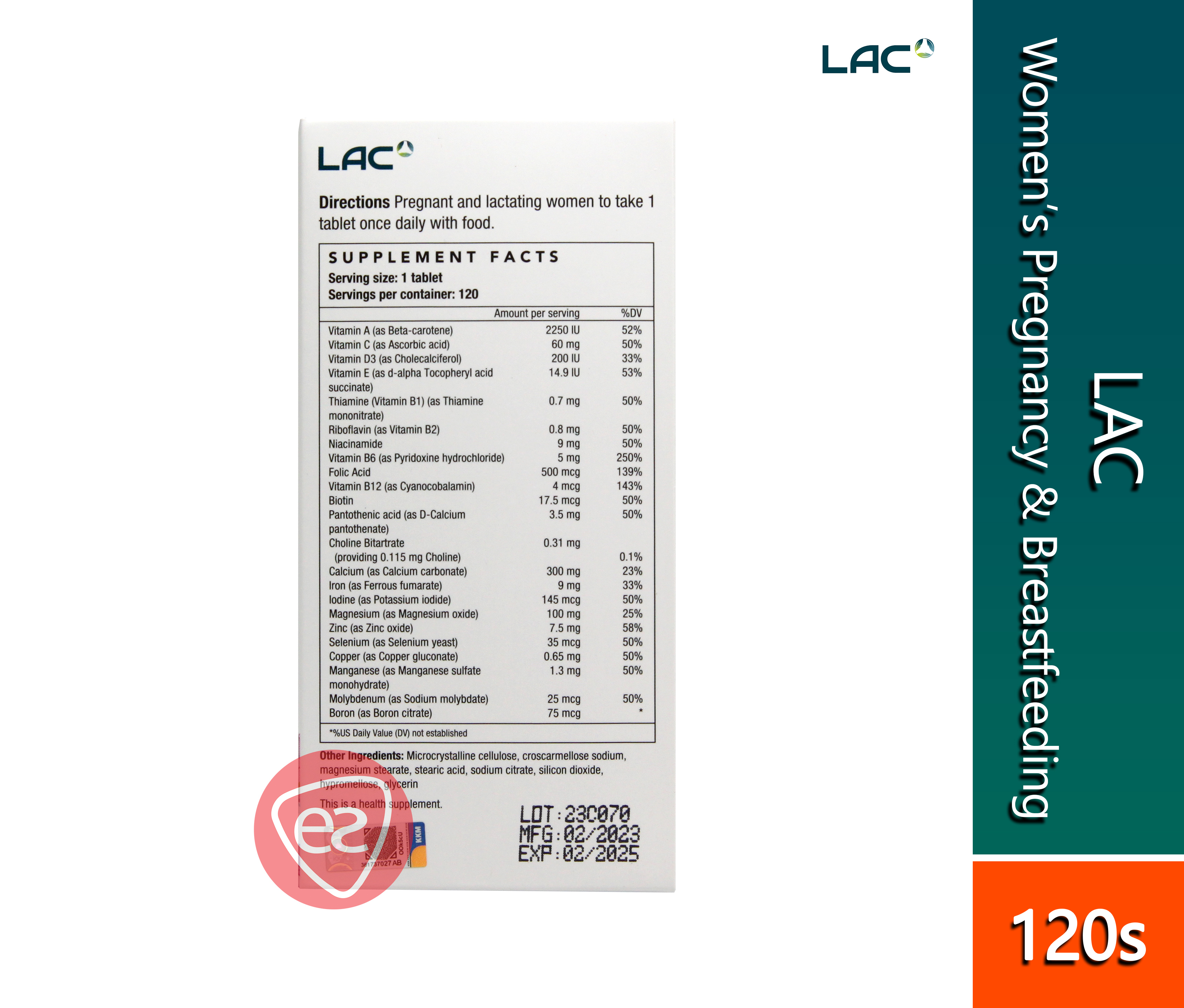 LAC Women's Pregnancy & Breastfeeding Formula Tablet 120s (Previously ...