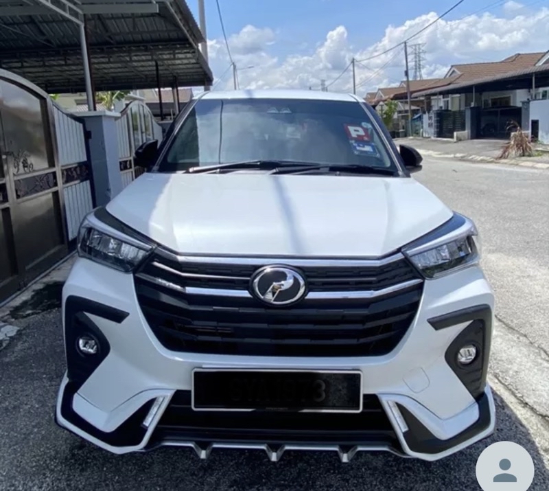 PERODUA ATIVA GEAR UP GU LOOK WITH COLOUR BODYKIT BODY KIT SKIRT ...