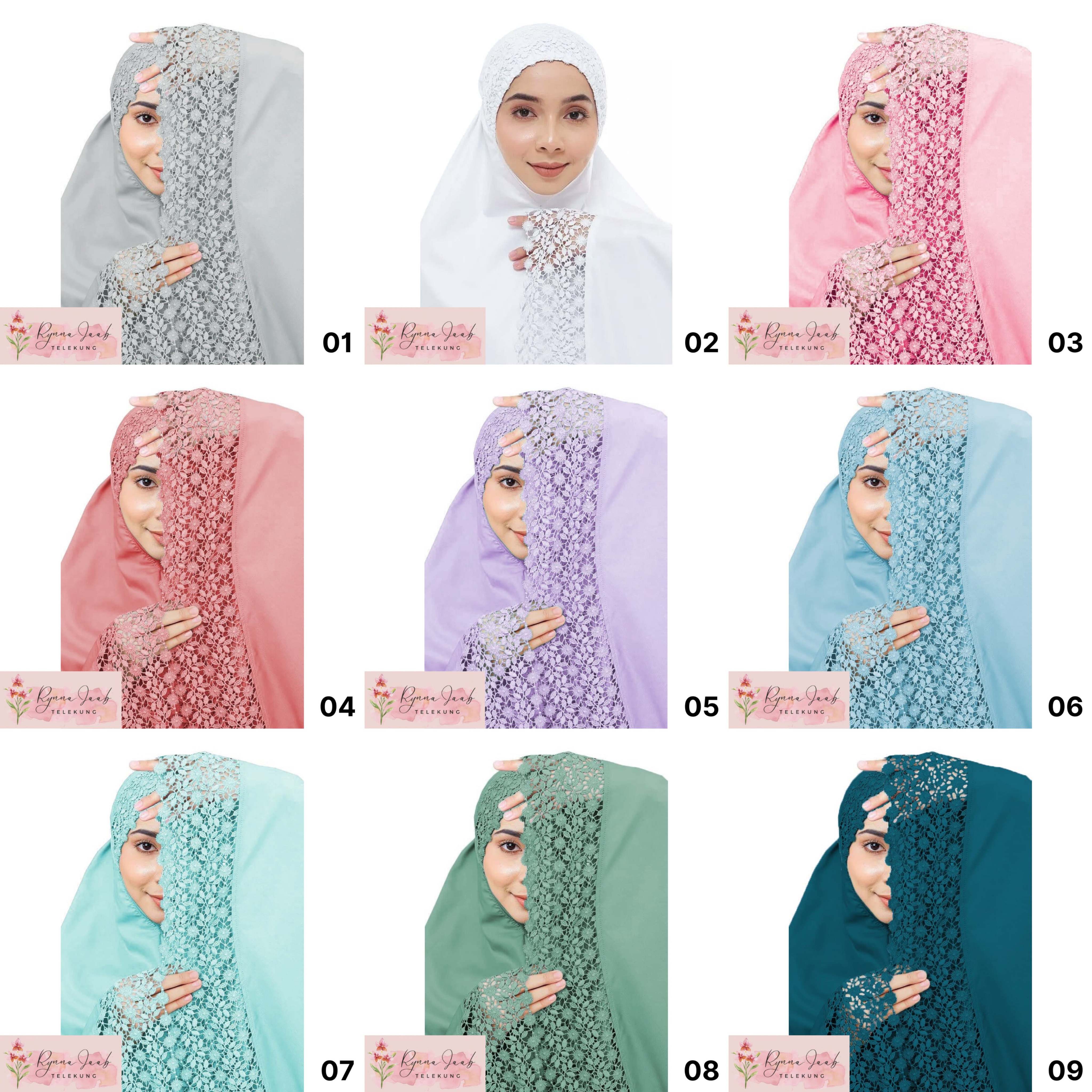 🔥HOT SALE🔥 TELEKUNG LACE BUNGA / TELEKUNG TRAVEL SEJUK [COTTON VISCOSE ...