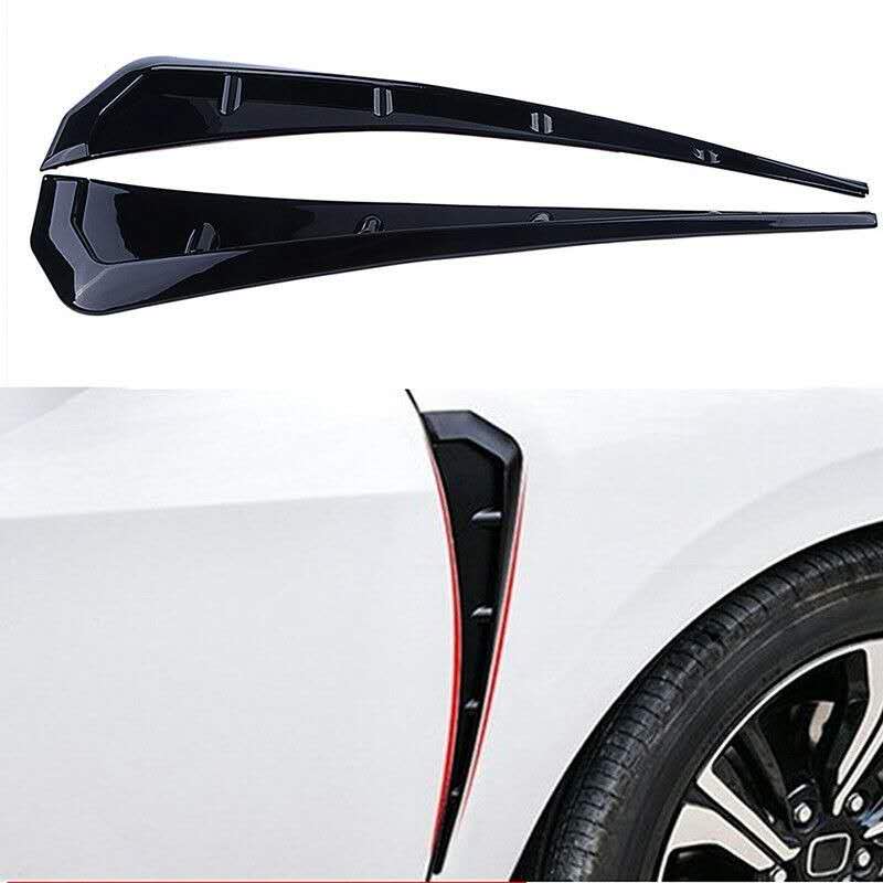 Universal Car Side Fender Vent Air Wing Cover Trim (Installation ...