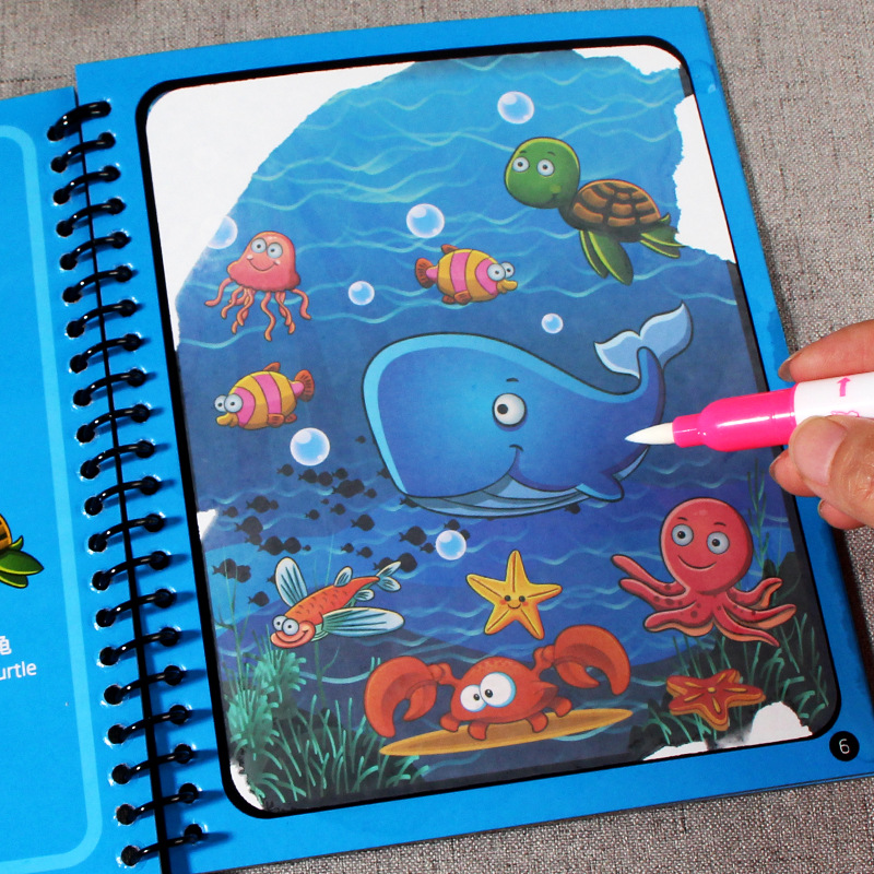 Kids Magic Water Reusable Colourful Drawing Coloring Book🔥 (FOC Magic ...