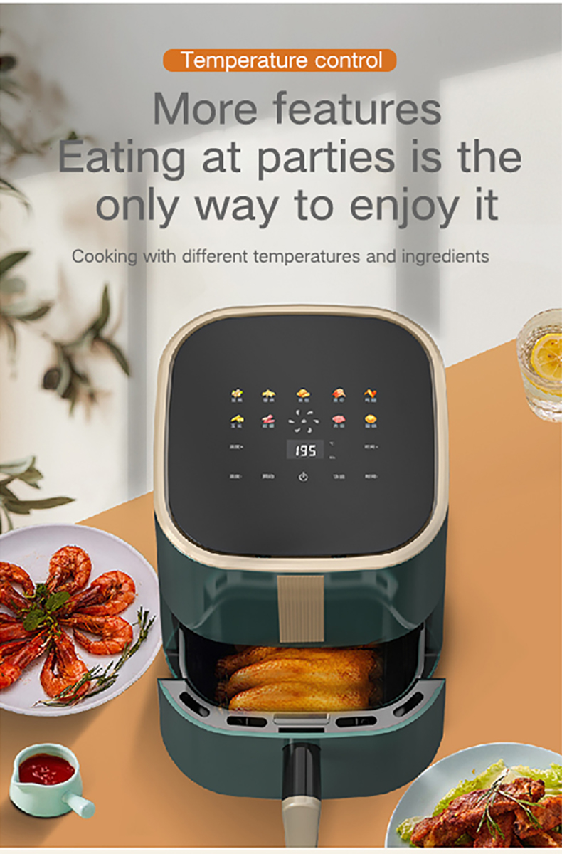[Freeshipping] Qbrand Air Fryer 6L 10L 2400W 1400W Oil Free Large ...