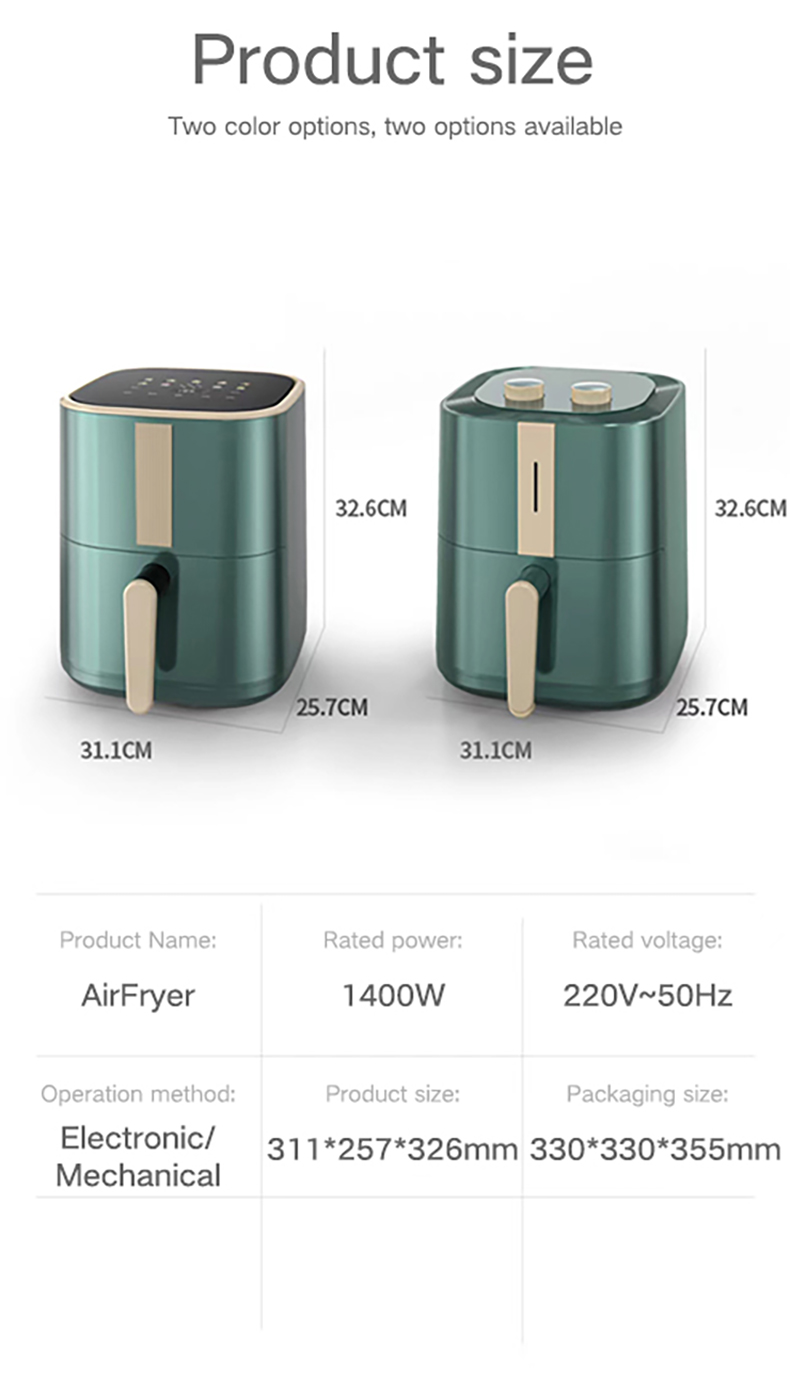 [Freeshipping] Qbrand Air Fryer 6L 10L 2400W 1400W Oil Free Large ...