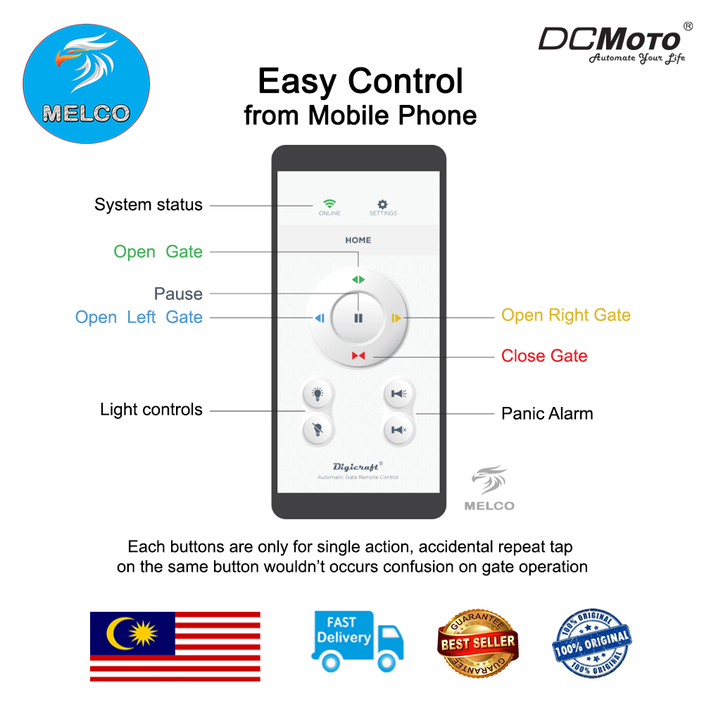 DCMoto DC925 DC975 GFM DT-53820-B IOT HUB wi-fi autogate (Only Can use On New Version Panel ...