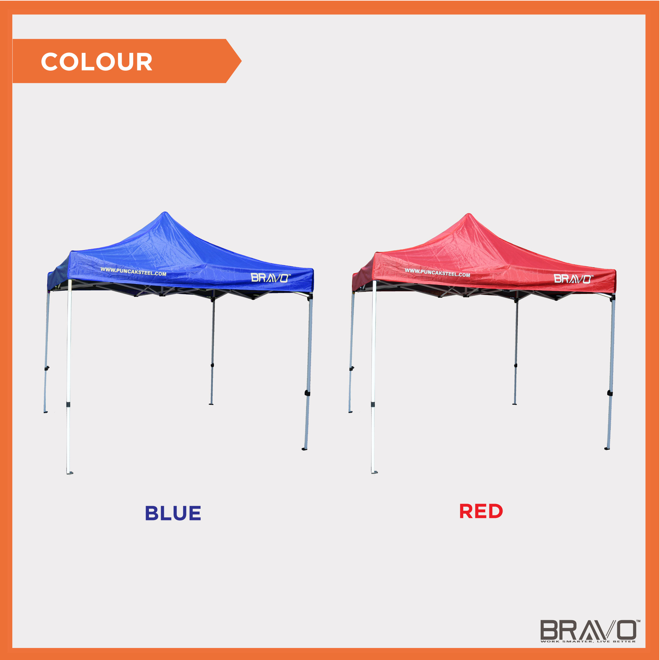 Bravo Canopy Kanopi 6x6 Canopy Canvas Khemah Niaga 6x6 Khemah Pasar ...