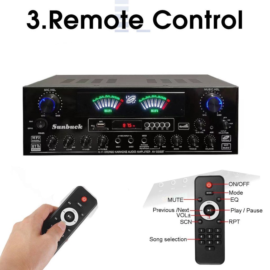🔥Ready Stock🔥 5.1 Channel Power Amplifier 4000W Home Theater Amplifier ...