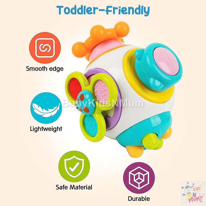 6 In 1 Baby Finger Busy Cube Toys Pull String Sensory Toys Mainan ...