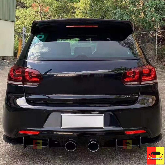 VOLKSWAGEN VW GOLF MK6 R R20 REAR DIFFUSER SPLITTER MAXTON DESIGN ...