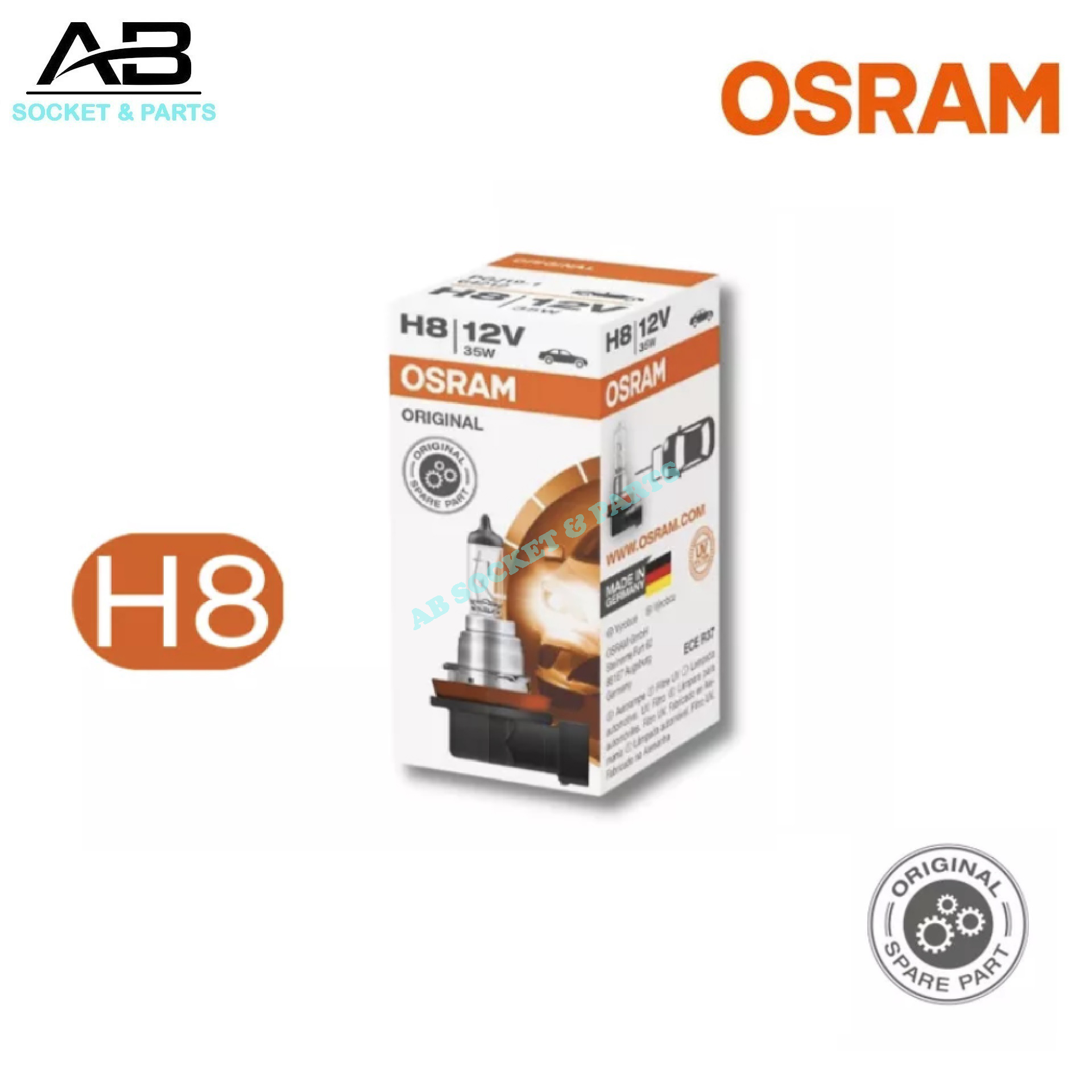 OSRAM Original 12V Halogen Bulb H1 H3 H4 H7 H8 H9 H11 HB3 HB4 HIR2 T10 ...