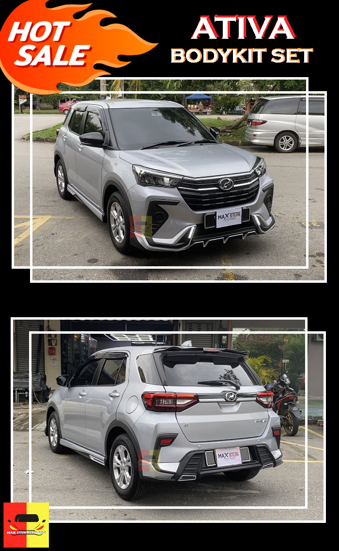 PERODUA ATIVA GEAR UP STYLE FULLSET BODYKIT WITH PAINT WITH DAYLIGHT ...