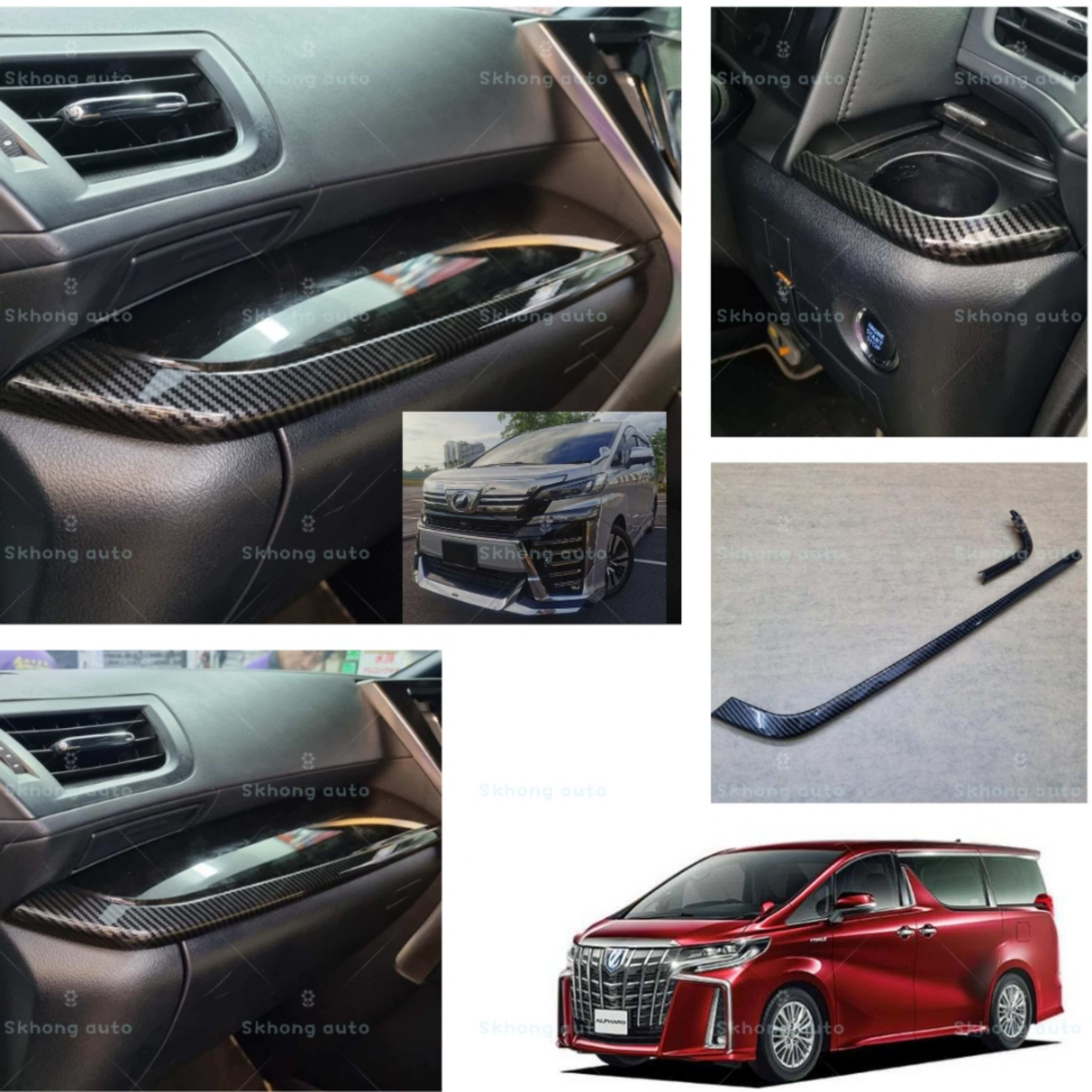 toyota alphard vellfire anh30 2015-2023 dashboard trim garnish ...