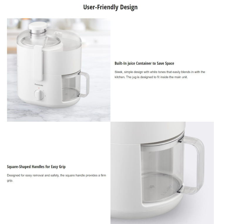 Panasonic Compact Juicer MJ-CS100WSK MJCS100WSK (400W) / MJ-CB100WSK 2 ...