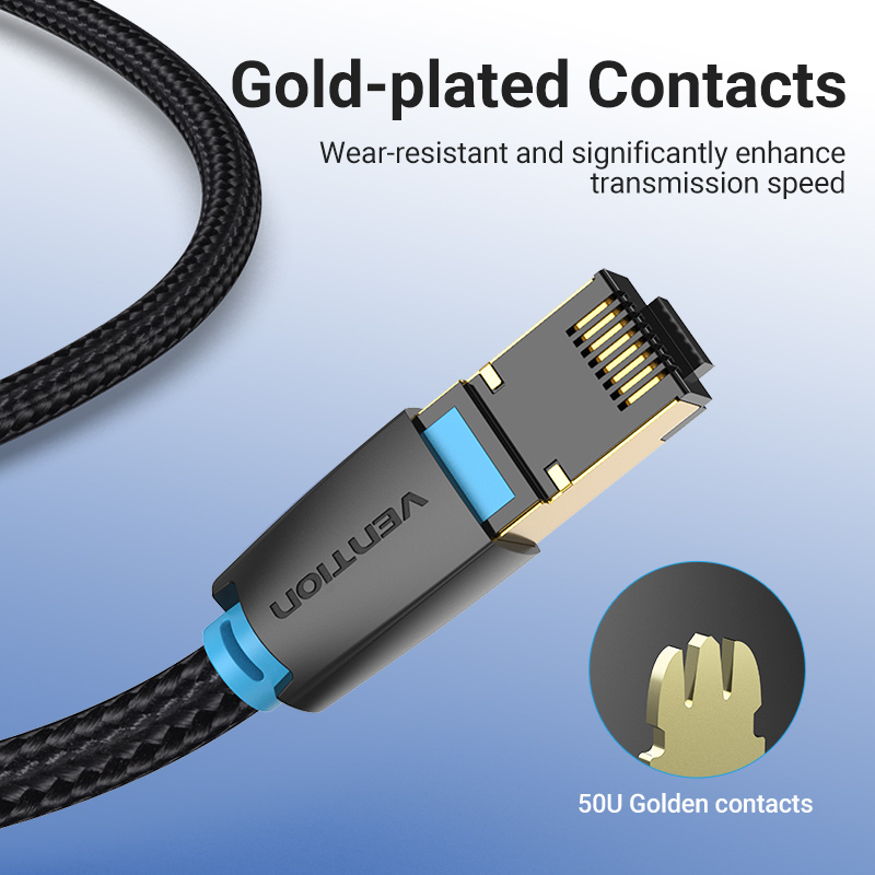 Vention CAT8 Premium LAN Cable 40Gbps Braided RJ45 Ethernet CAT 8 ...