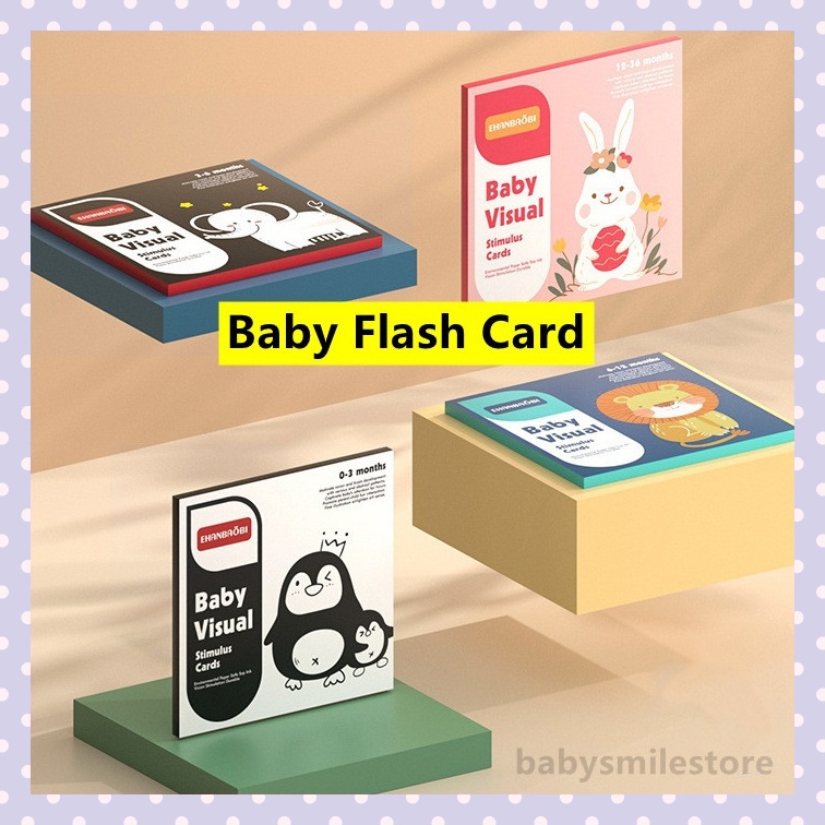 Montessori Baby Flash Card Baby Visual Stimulus Card 0-36 Months Early ...