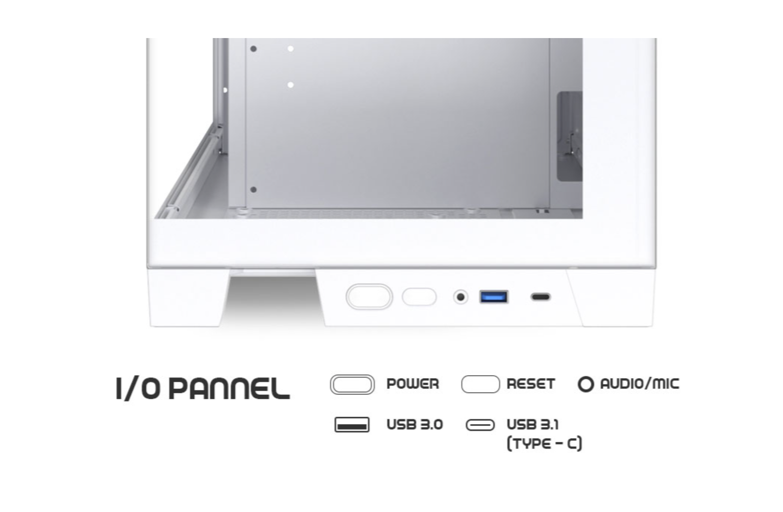 1st Player MIKU MI8 Tempered Glass ATX Gaming Pc Casing (WHITE/BLACK ...