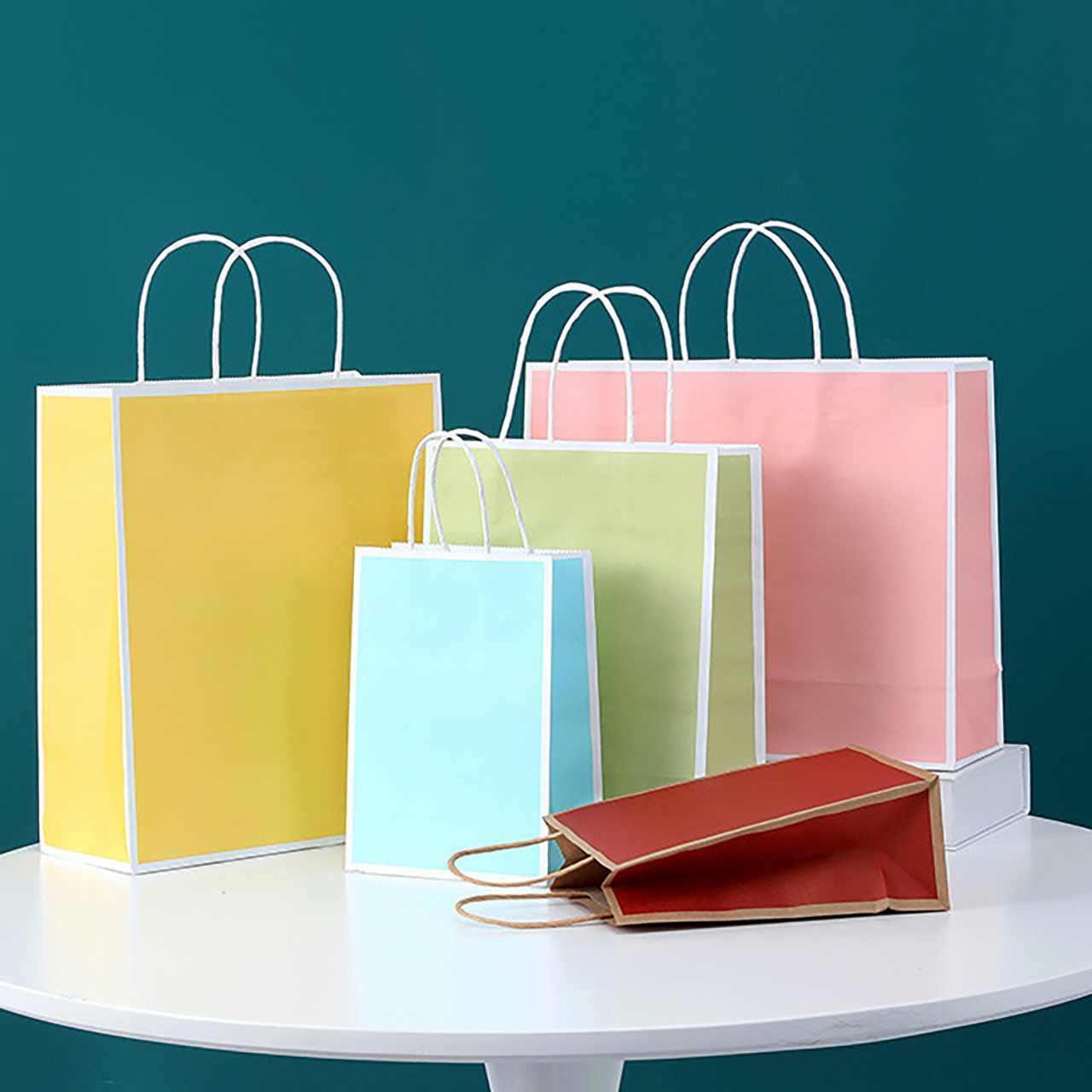 EPANDA 50PCS Paper Bag Goodies Bag Doorgift Bag Birthday Gift Bag Beg ...