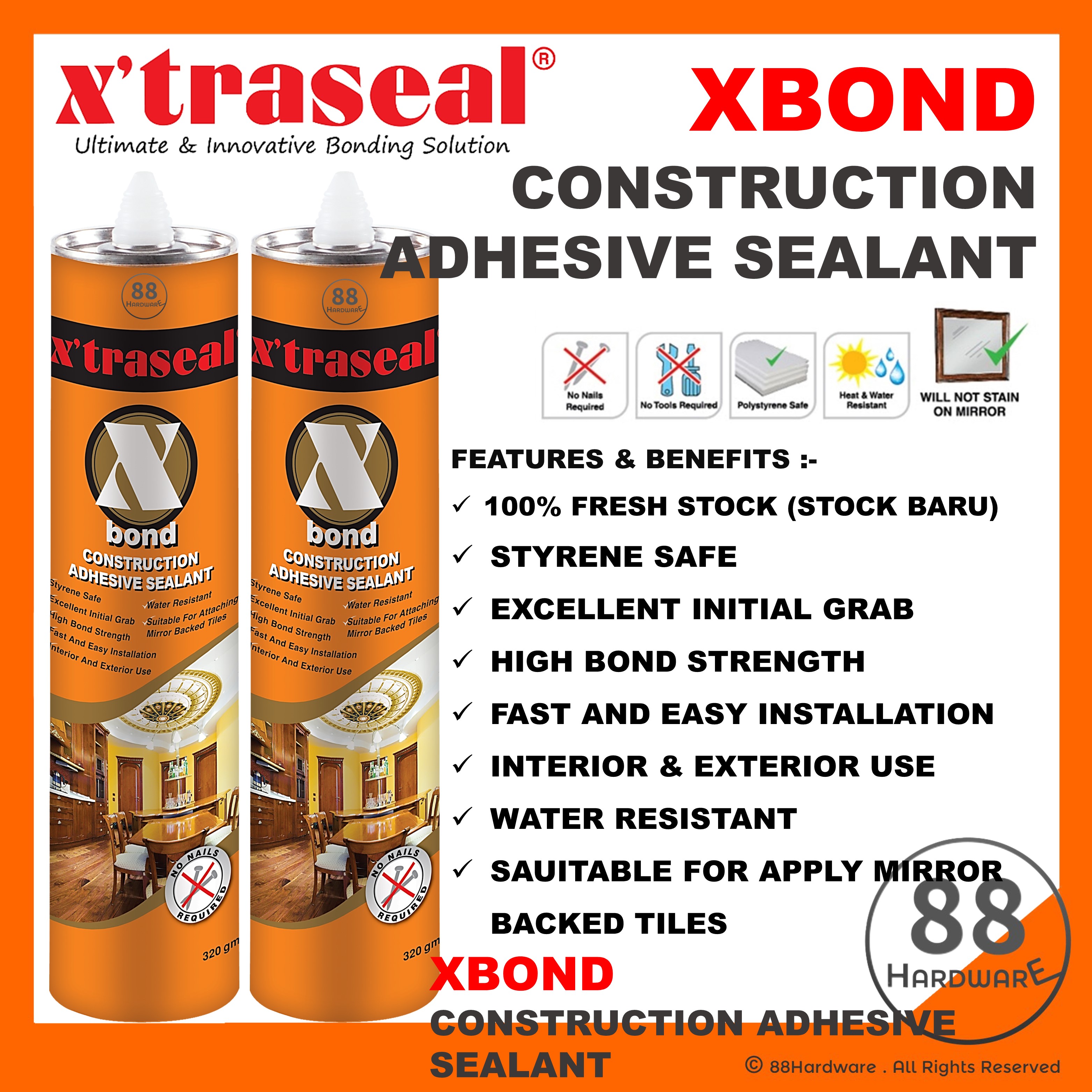 【100% Fresh Stock】xtraseal x'bond vtech xbond vt230 adhesive silicone ...