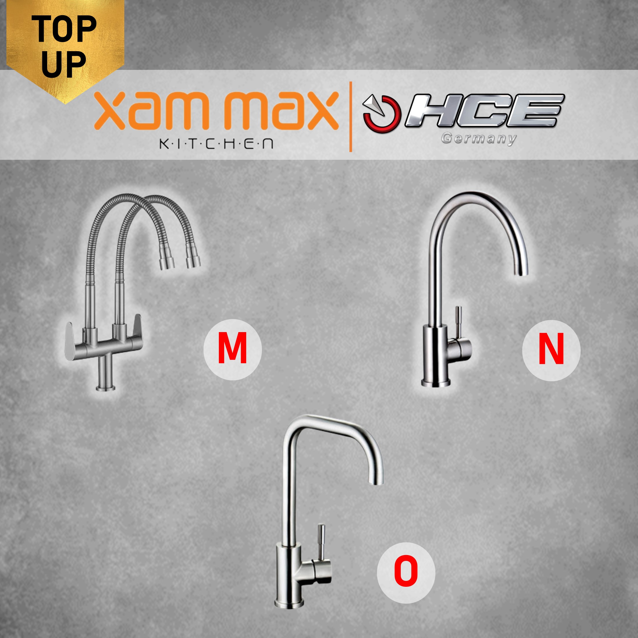HCE SUS 304 STAINLESS STEEL SINK TAP SPECIAL PREMIUM FAUCET PILLAR/WALL ...