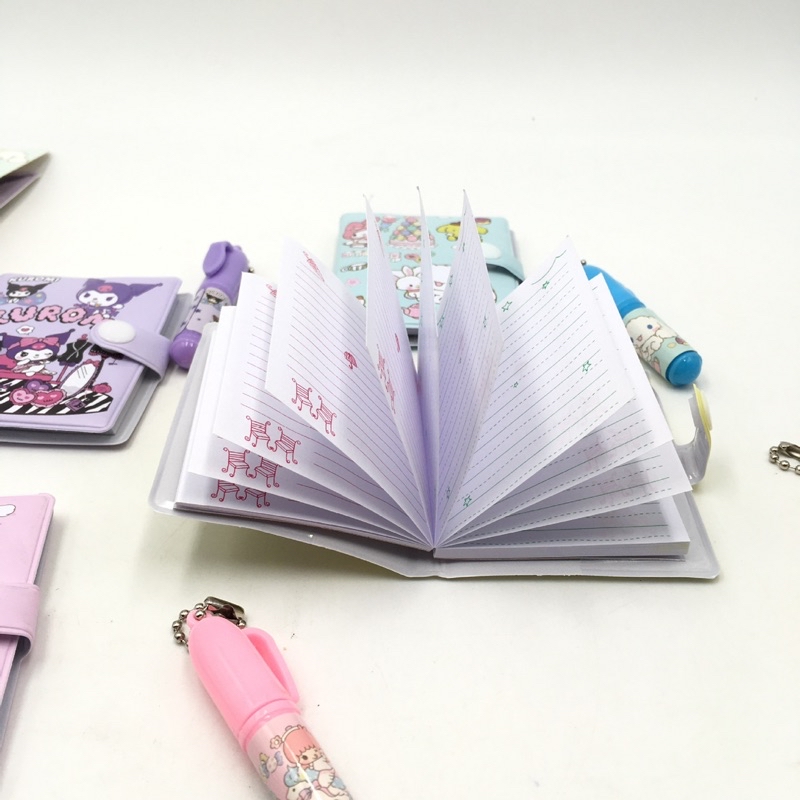 (Girly Stuffs) Sanrio Student Cute Mini Notepad with pen Kuromi ...