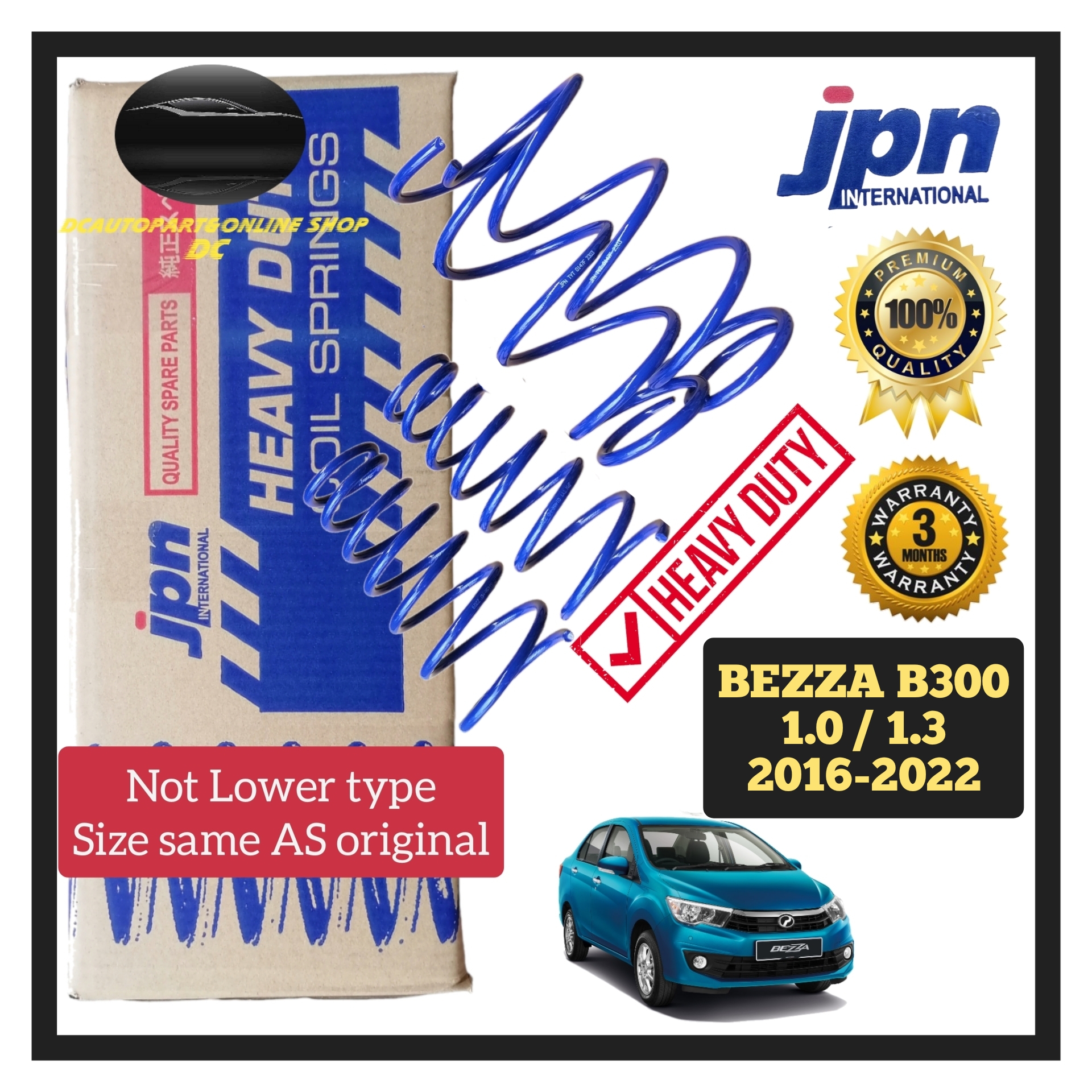 JPN INTERNATIONAL HEAVY DUTY COIL SPRING PERODUA BEZZA 1.0 1.3 M300 ...