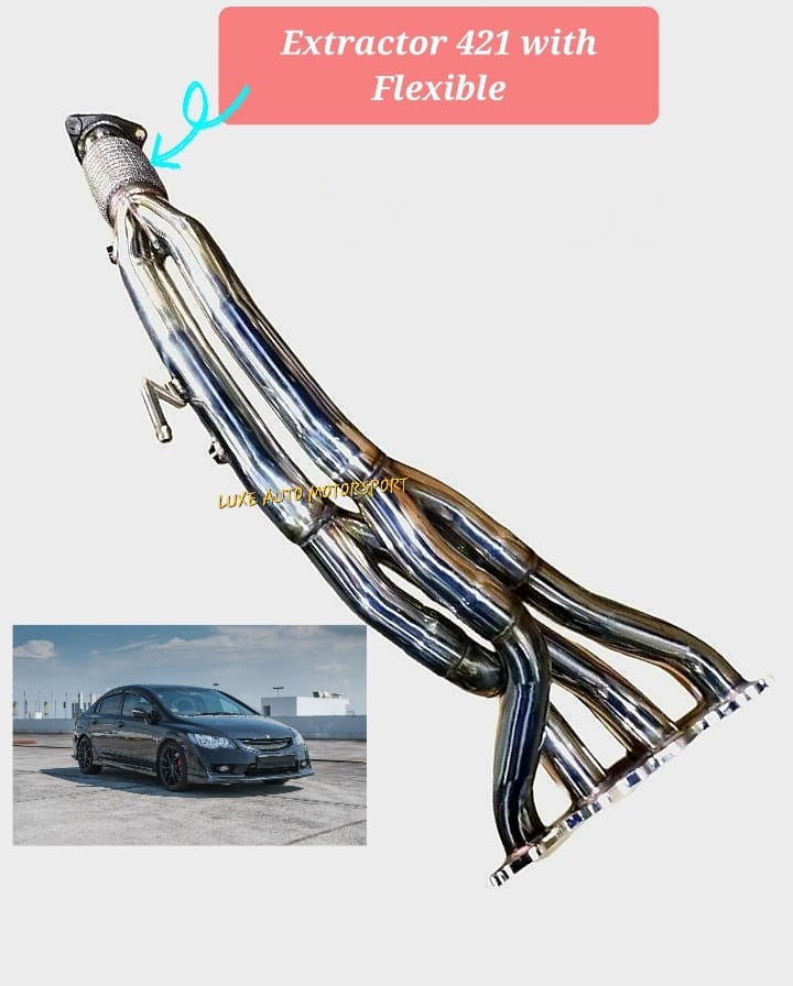 100% Honda Civic FD2 FD2R K20 K24 Skunk2 Extractor Downpipe Header 421 ...